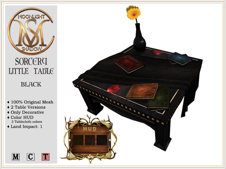 Second Life Marketplace - [MoonSha] Sorcery Sitting Room - Black (Boxed)